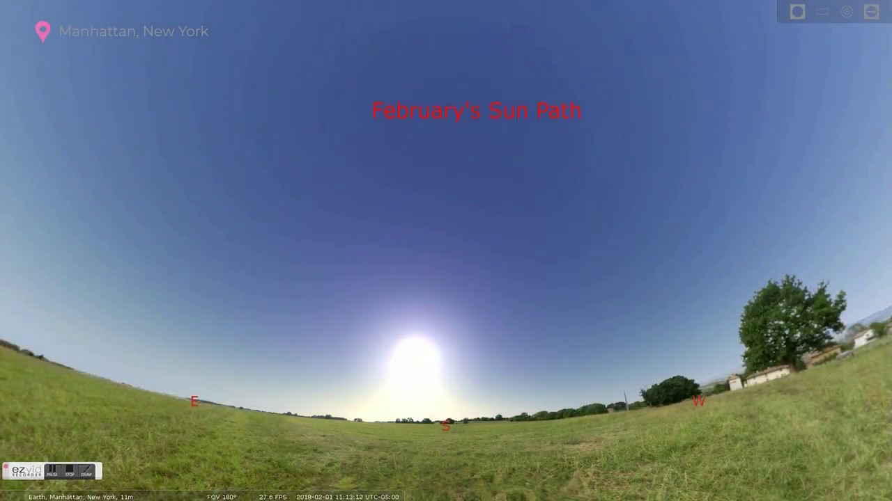 Sun's Path through months of 2018 - YouTube
