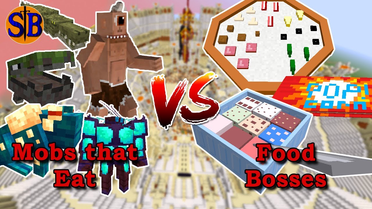 Mob That Eat VS Food Bosses Reheated! | Minecraft Mob Battle - YouTube