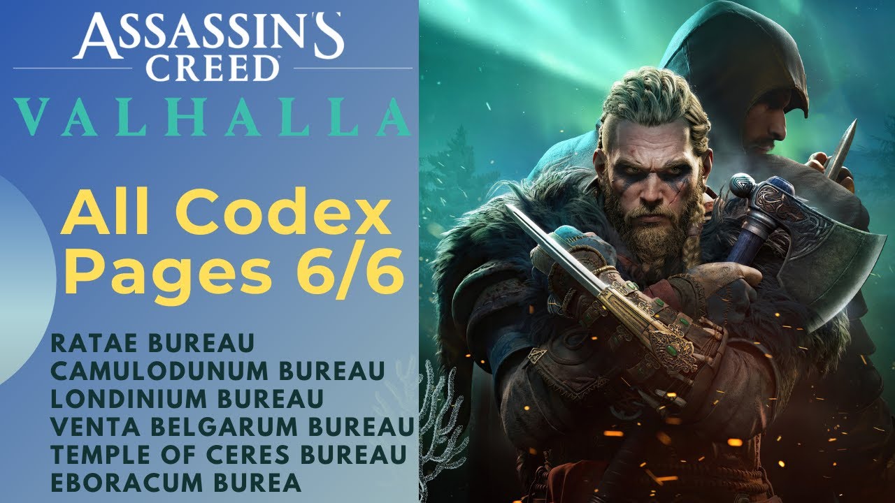 How to get all codex pages in Assassins Creed Valhalla | Bureau | Ac ...