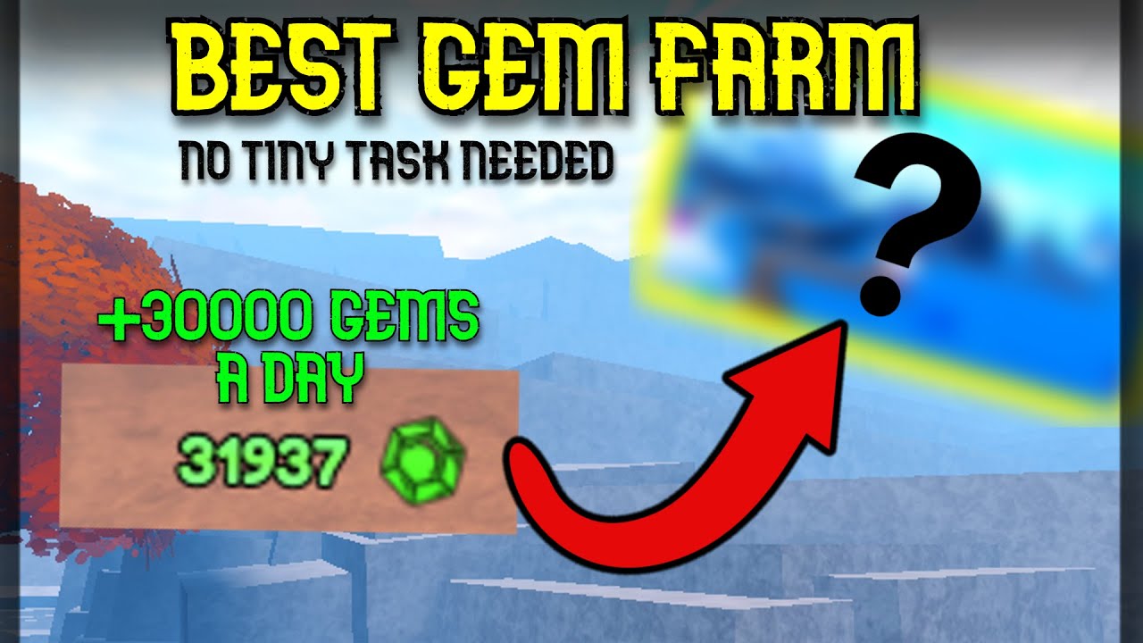 FASTEST GEM FARM, 30K AN HOUR NO TINY TASK NEEDED| ANIME LAST STAND ...