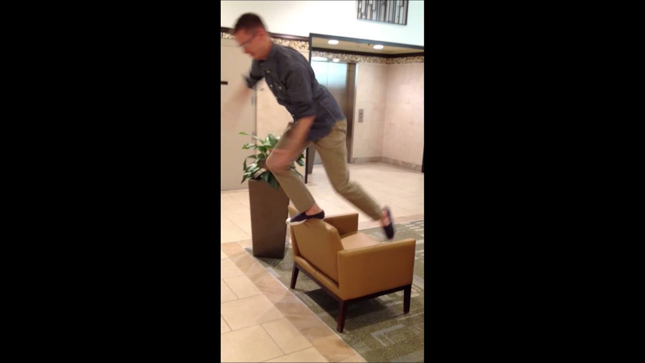 Chair tipping fail - YouTube