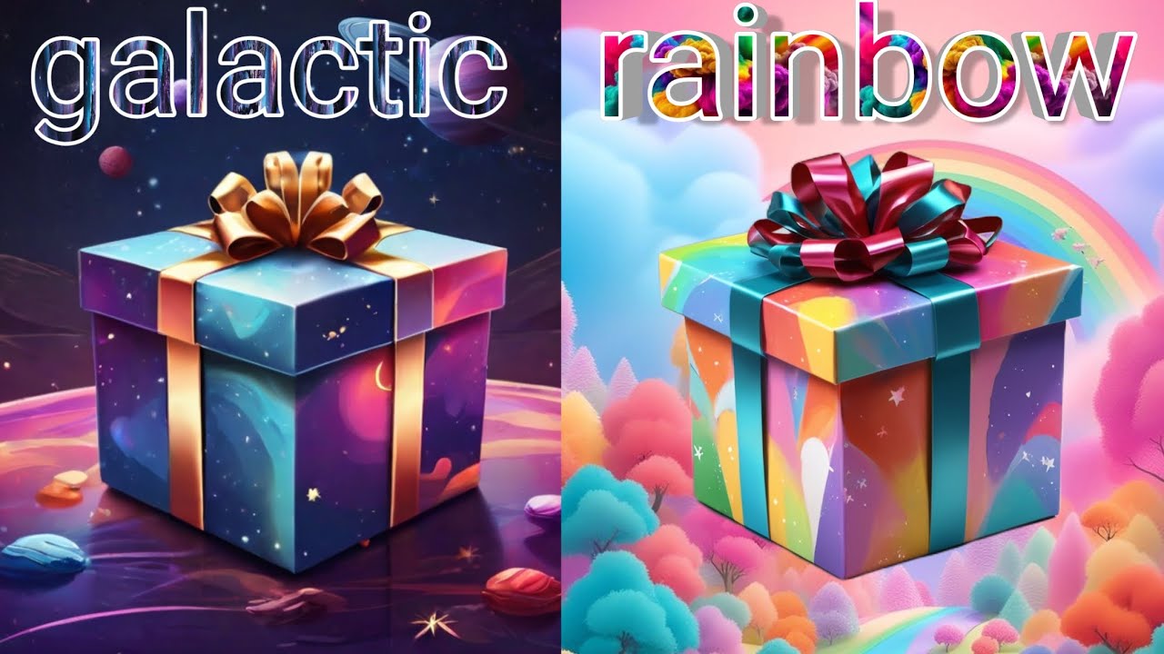 choose your gift 🎁 galactic or rainbow // rainbow or galaxy // color ...