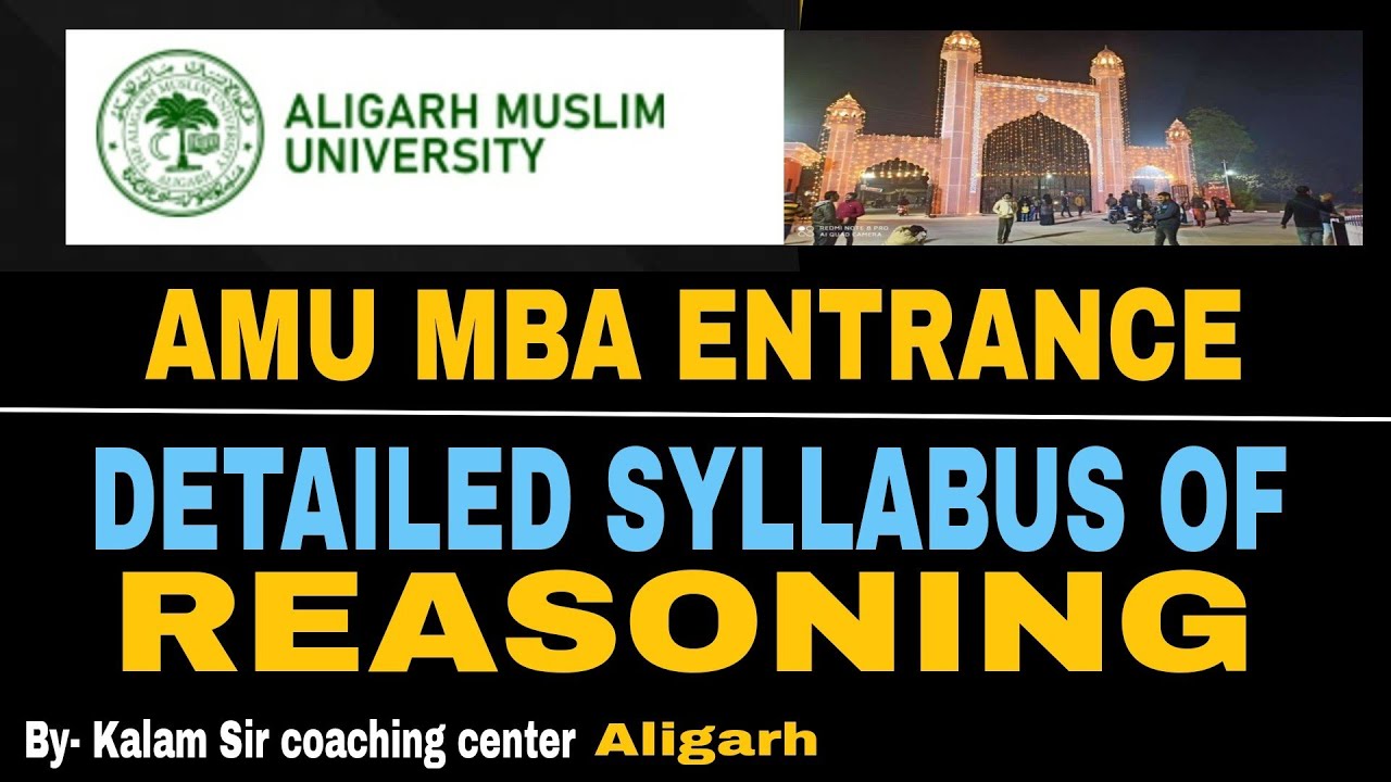 amu mba entrance exam syllabus 2022-23 | amu mba entrance detailed ...