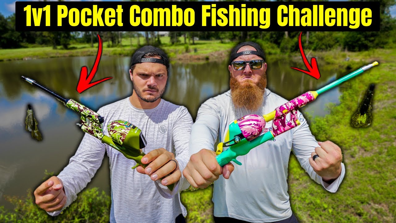POCKET COMBO Fishing Challenge in Backyard Pond (LOJO vs AYO Fishing ...