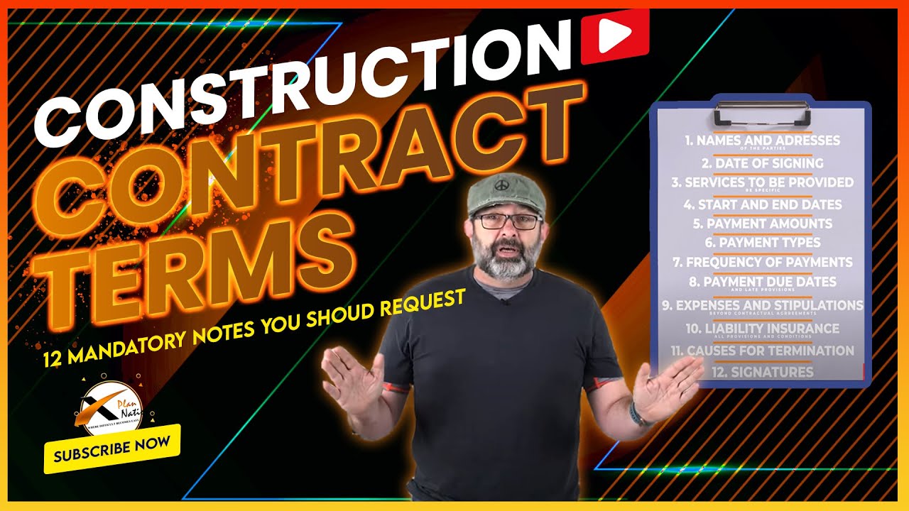 Construction Contract Terms Explained - 12 Must Have Terms In Your ...