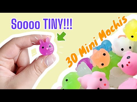 ASMR| Unwrapping 30 MINI Mochi Squishies! Sooo...tiny! - YouTube