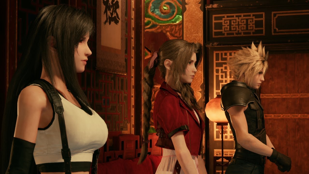 [FF7R] Chapter 9 cutscenes with default outfits (kinda) [JP voices, no subs, 4k] - YouTube