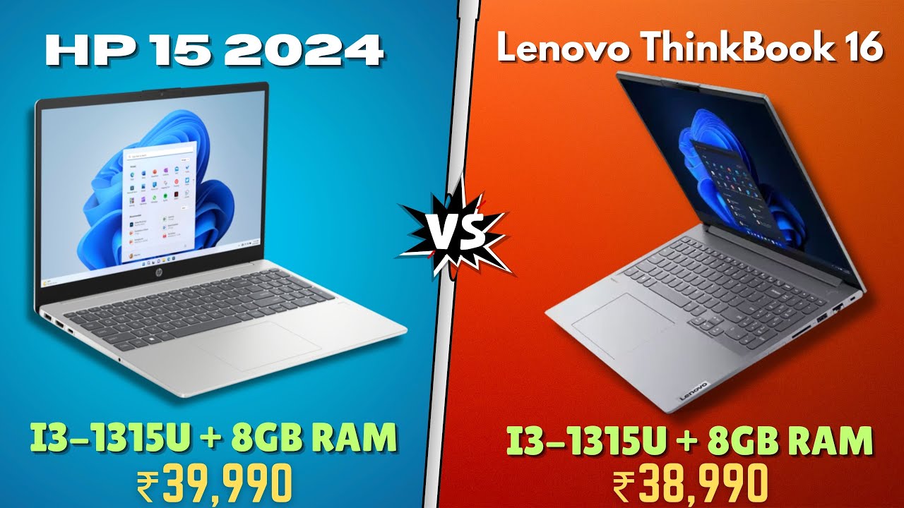 Hp 15-fd0186TU VS Lenovo ThinkBook 16 Laptop Comparison In Hindi | 13th ...