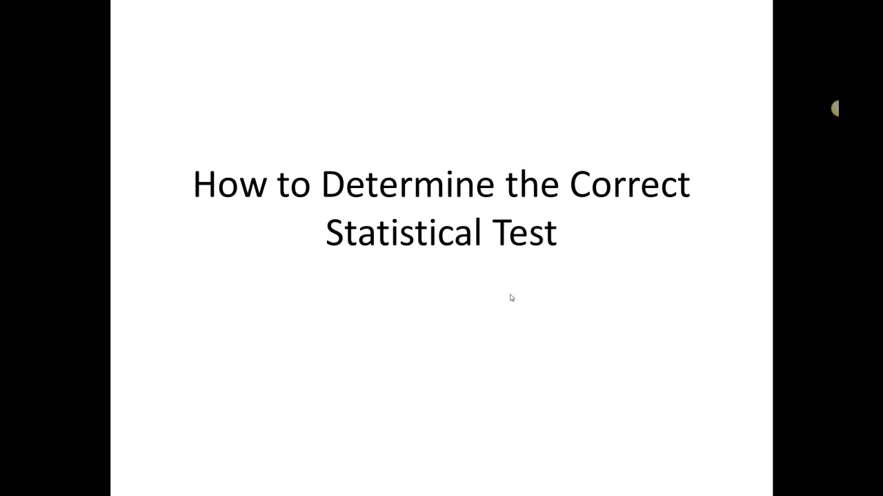 Choosing The Appropriate Statistical Test YouTube choosing-the-appropriate-statistical-test-youtube