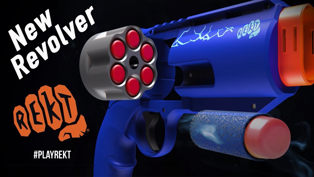 Rekt Jury Revolver CO2 Half-Length Foam Dart Launcher Blaster - YouTube