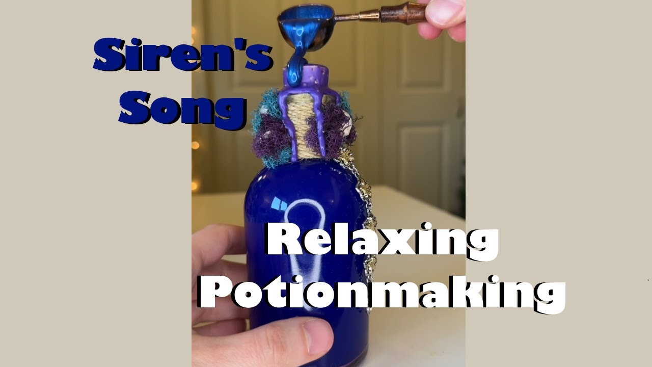 Making Siren's Song decorative potion bottle | Relaxing potion making ...