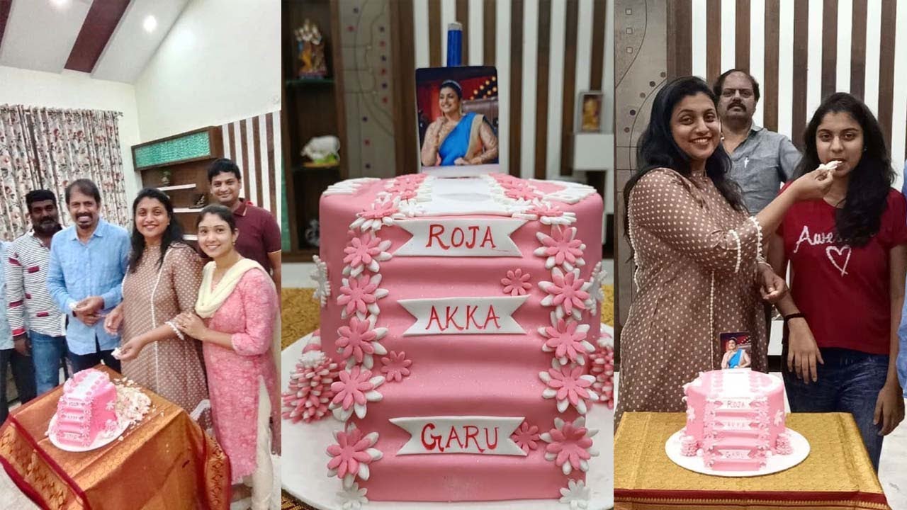 YSRCP Mla Roja Birthday Celebrations || Jabardasth Roja Birthday ...