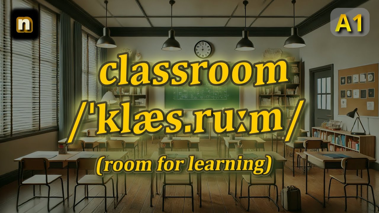 [n] Classroom meaning (room for learning) with 5 examples - YouTube