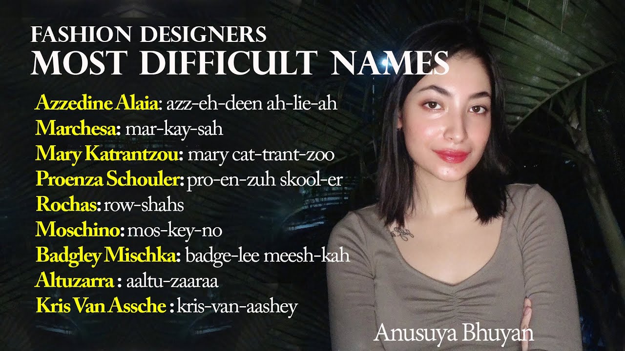 How to pronounce designer's name-फैशन डीसाइनर्स के नामों का सही उच्चारण ...