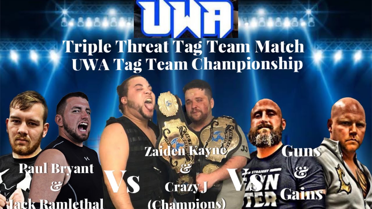 Triple Threat Tag Team Match for the UWA Tag Team Championship - YouTube