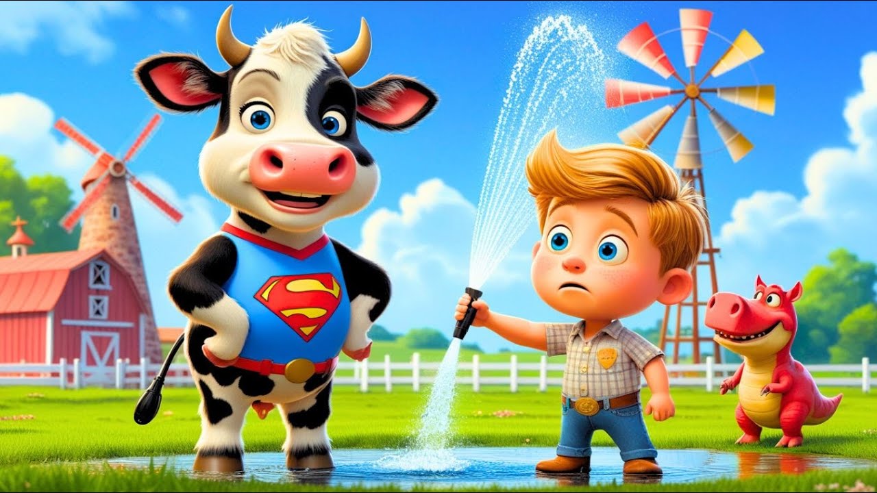 "Funny Cow Adventure: Milo and Friends' Water Fight at Grandma's Farm ...