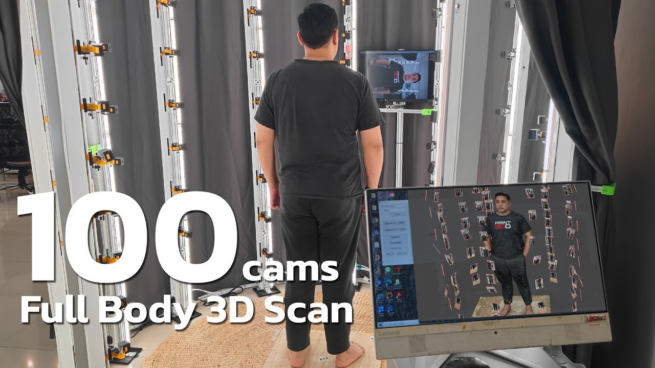Dfine100 - Instant Full Body 3D Scan with 100Cam Photogrammetry - YouTube