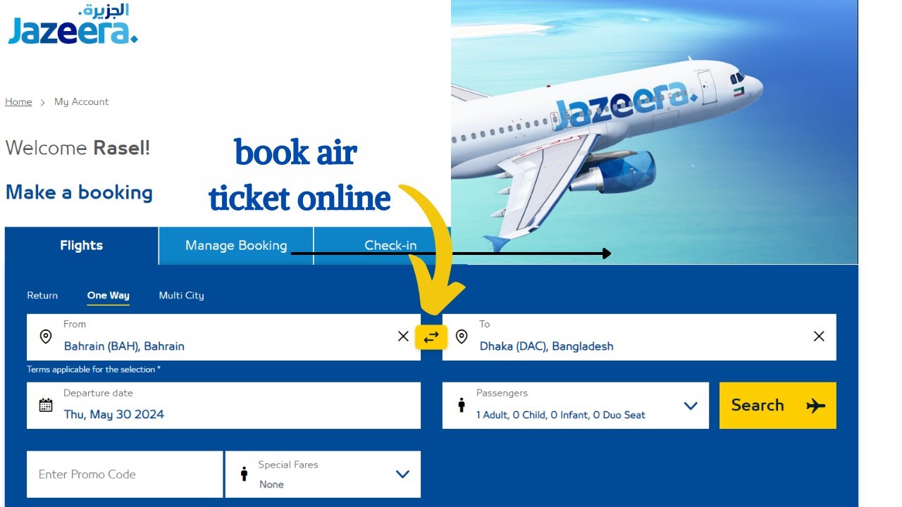 How to Book Jazeera Air Tickets Online Step-by-Step - YouTube