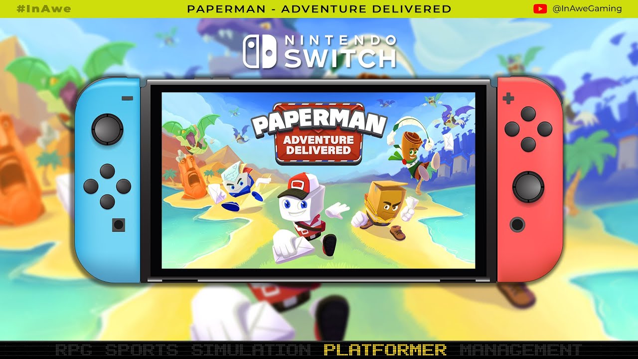 NINTENDO SWITCH Handheld Gameplay | Paperman - Adventure Delivered ...