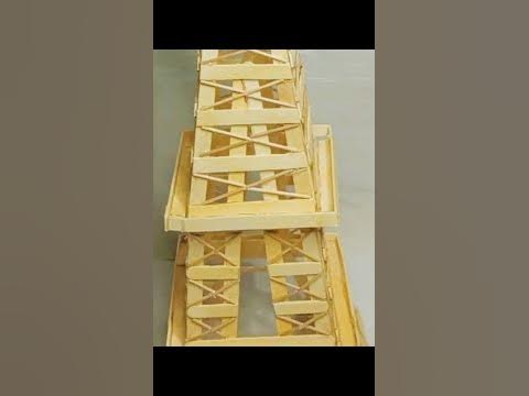 How to make an Eiffel tower with ice cream stick. - YouTube