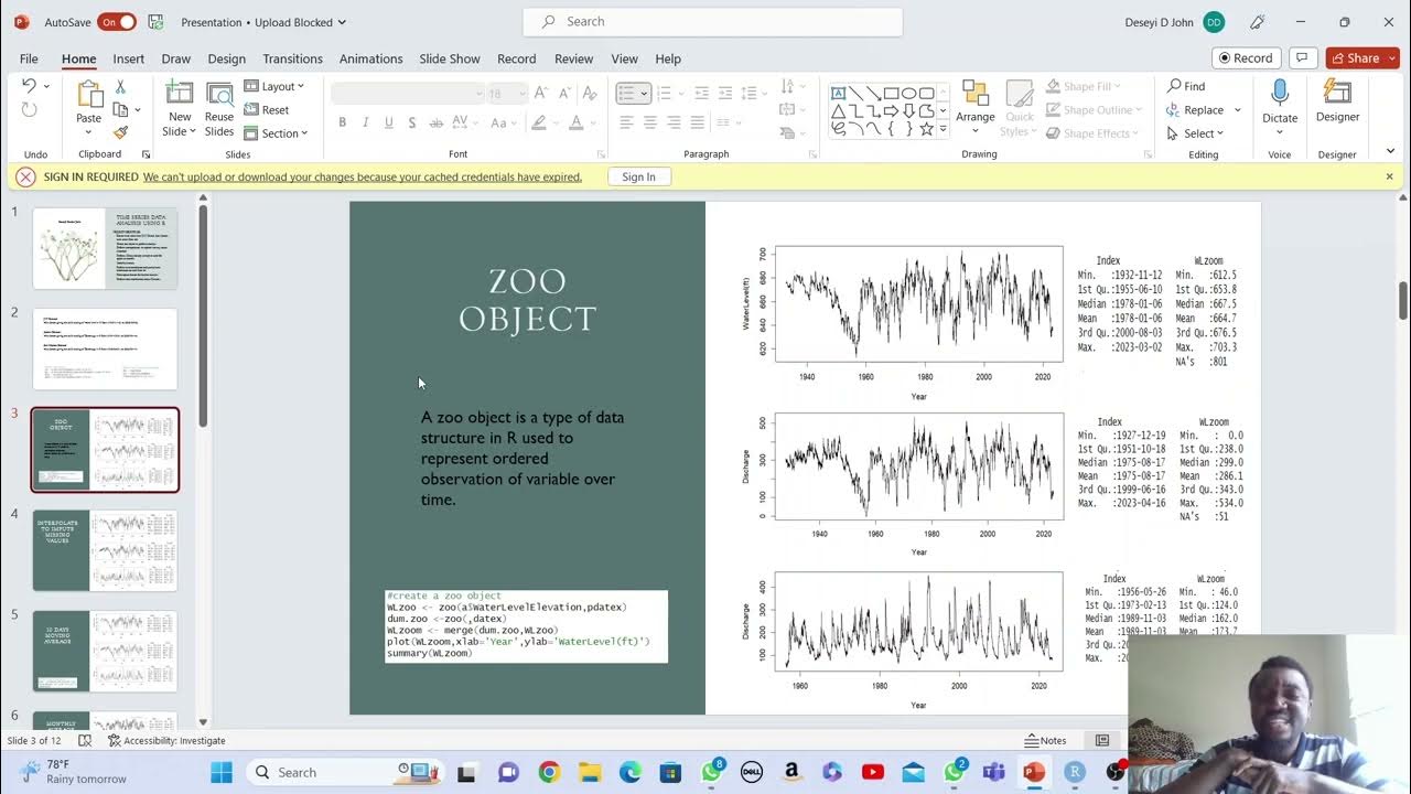 Time series Data Analysis using R - YouTube