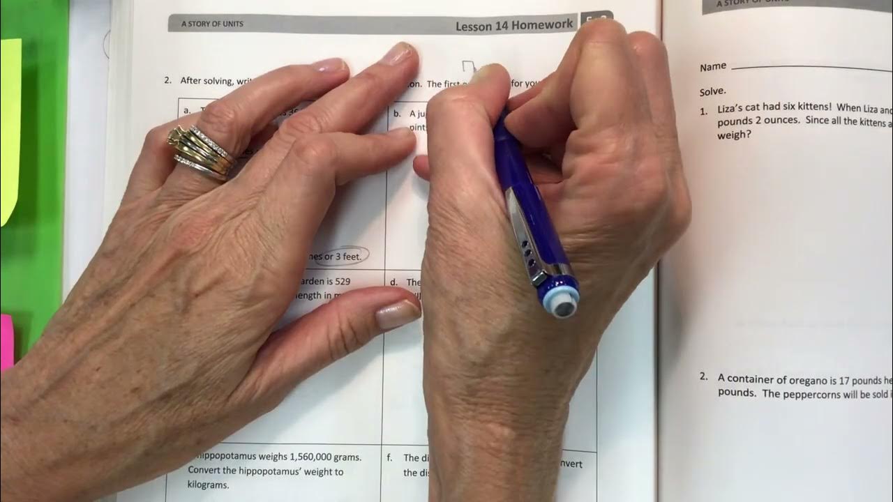 Eureka math grade 5 module 2 lesson 14 homework - YouTube