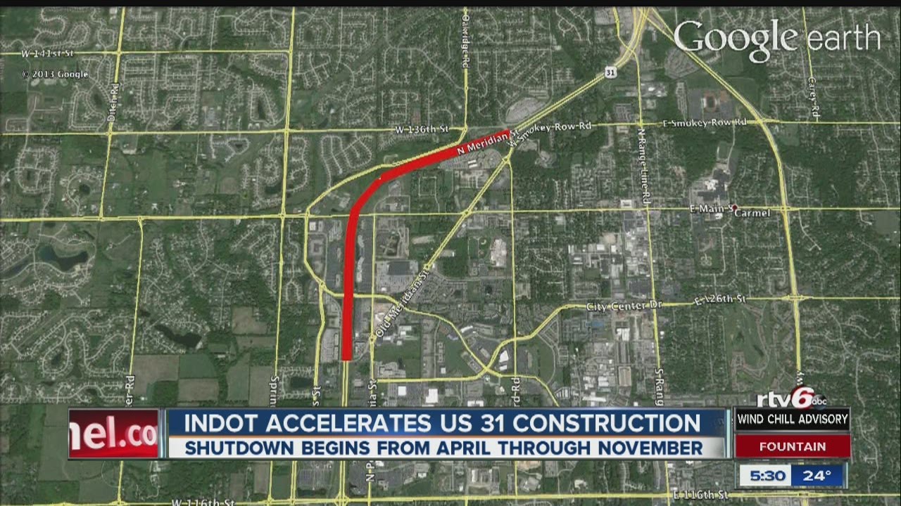 Rebuilding work to close US 31 in central Indiana - YouTube