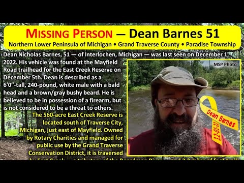 Searching for Dean Barnes, Missing in Michigan - YouTube