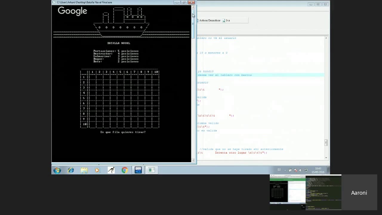 Proyecto Final: Batalla Naval - YouTube