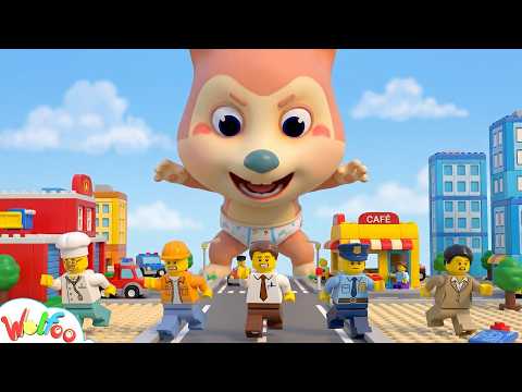 Oh No! GIANT BABY in Lego City 👶 Baby Care Song | Kids Songs & Nursery Rhymes for Toddlers