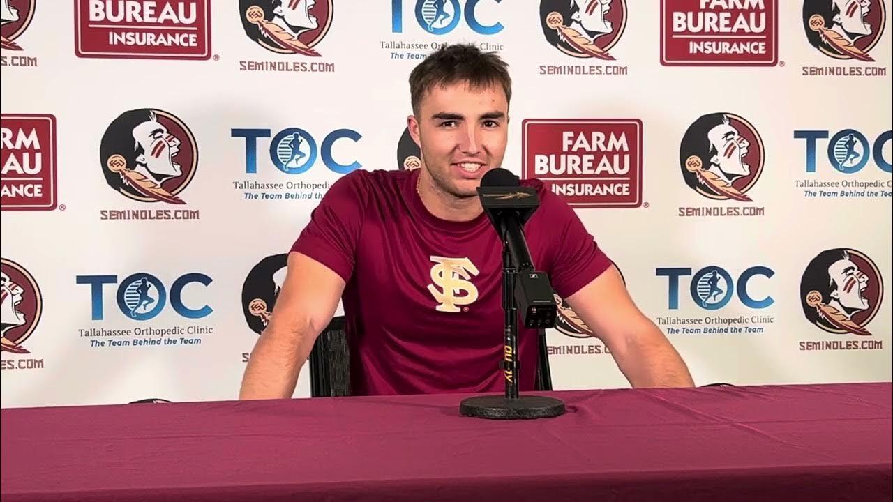 Max Williams on his comfort in year 2 at FSU, hitting in middle of lineup - YouTube