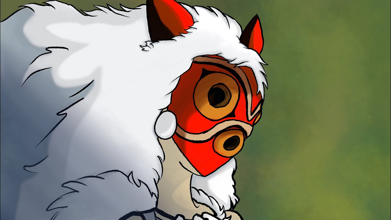 Princess Mononoke drawing #ghibli #art #mononokehime - YouTube