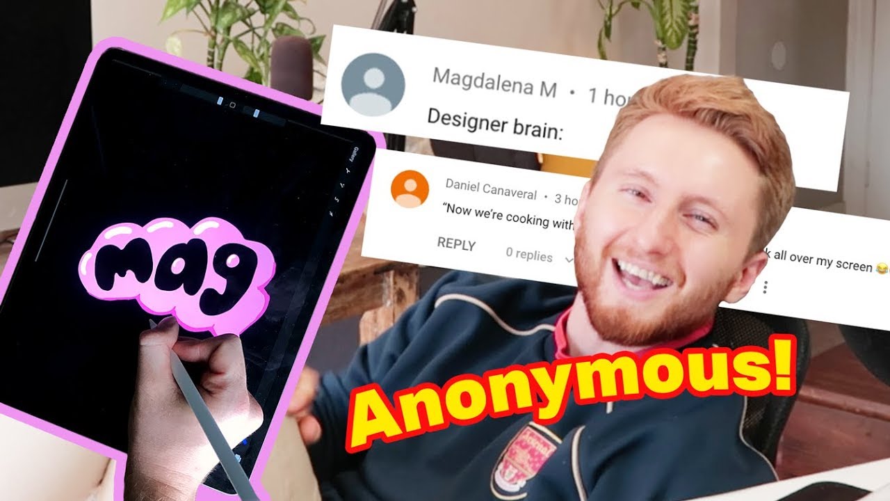 Designing Logos For Faceless Commenters! With an Ipad! - YouTube