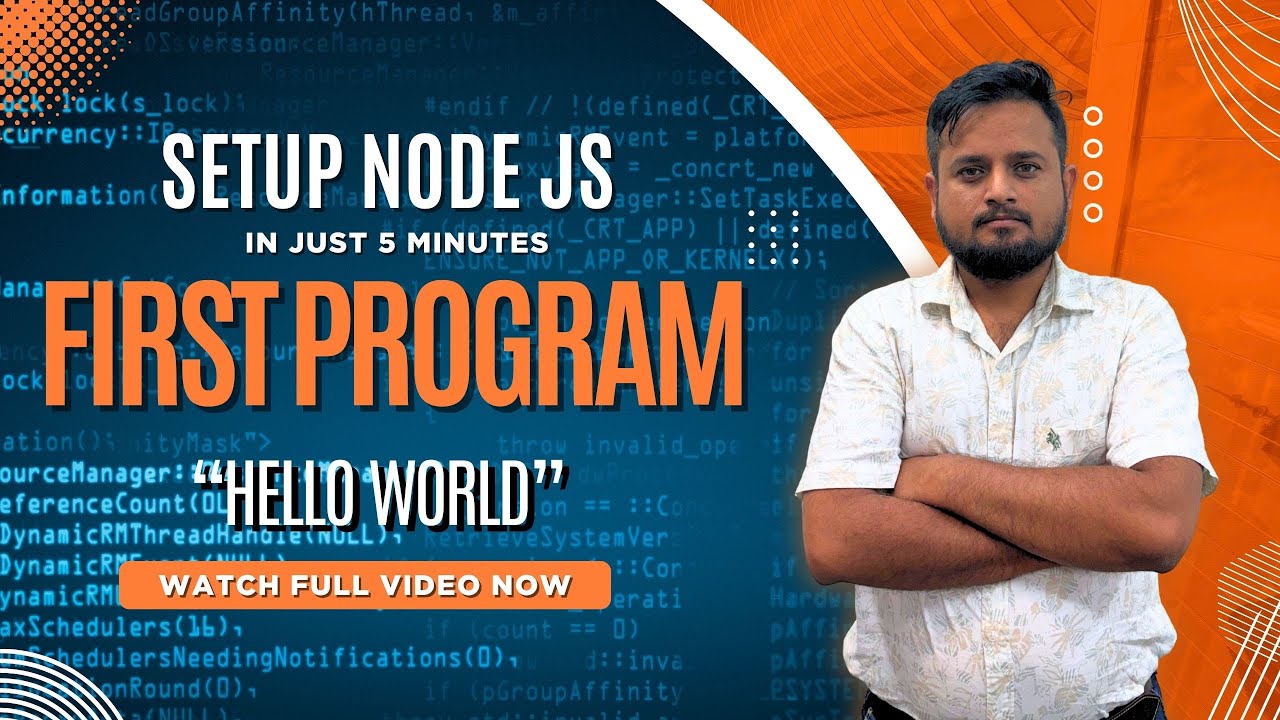 𝗛𝗼𝘄 𝘁𝗼 𝗦𝗲𝘁 𝗨𝗽 𝗡𝗼𝗱𝗲.𝗷𝘀 𝗮𝗻𝗱 𝗥𝘂𝗻 𝗬𝗼𝘂𝗿 𝗙𝗶𝗿𝘀𝘁 "𝗛𝗲𝗹𝗹𝗼 𝗪𝗼𝗿𝗹𝗱" 𝗦𝗰𝗿𝗶𝗽𝘁 - YouTube