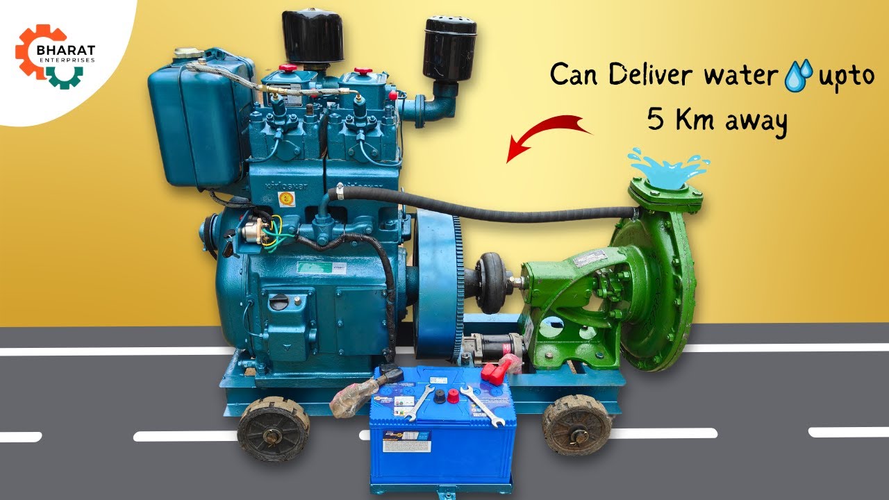 Double Cylinder 20 HP High Head water Pumping Set. | Kirloskar | - YouTube