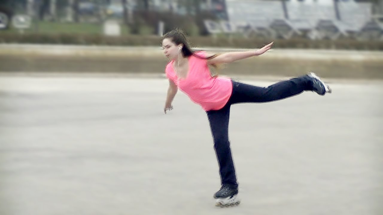 Artistic Inline Skating in an empty pond - YouTube