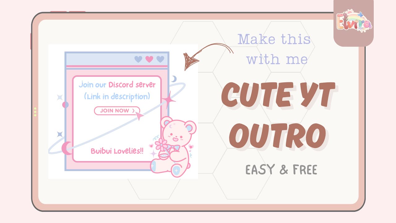 Make a Cute & Aesthetic YouTube Outro With Me | Free Canva Tutorial ...