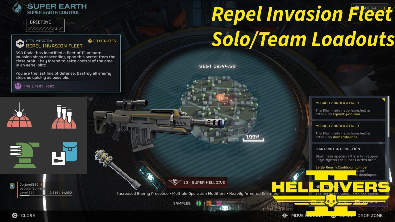 Helldivers 2 | New Hardest Mission, Repel Invasion Fleet Solo and Team ...