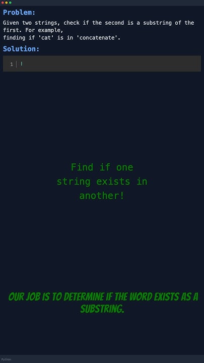 Effortless String Matching in Python! (Easy Algorithm Arena) - YouTube