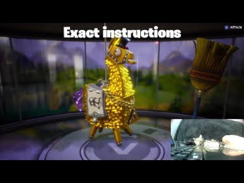 PS4 Fortnite☆ How to get the Gold silver Llama Everytime **Exact ...