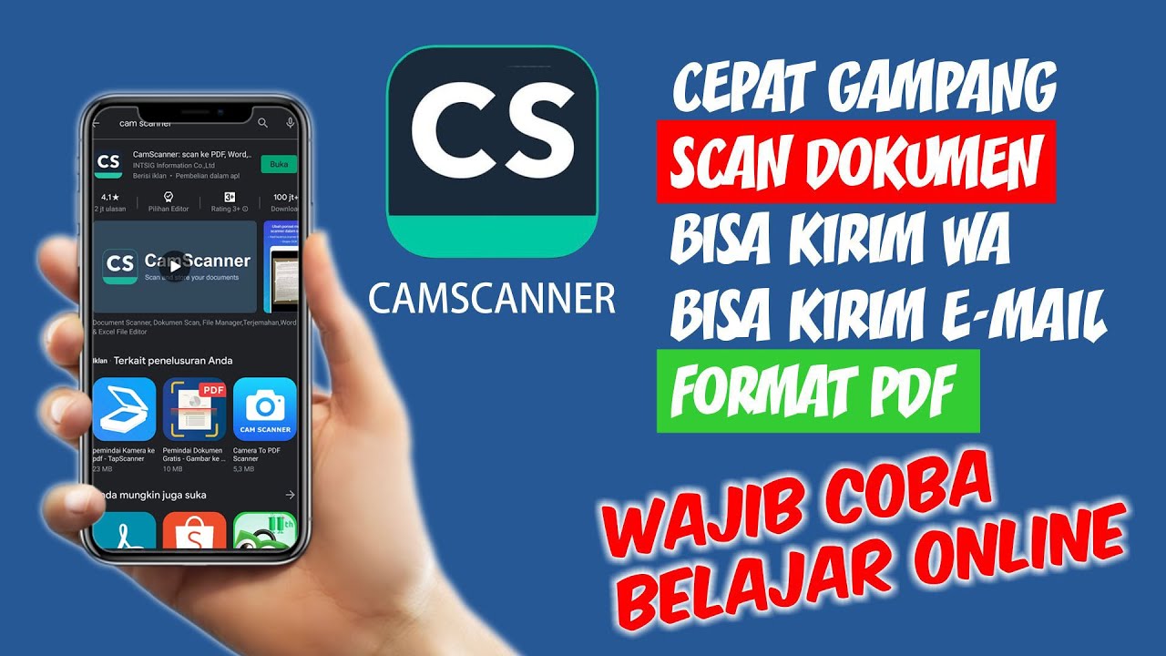 Cara Scan Melalui HP Android Menggunakan CamScanner - YouTube