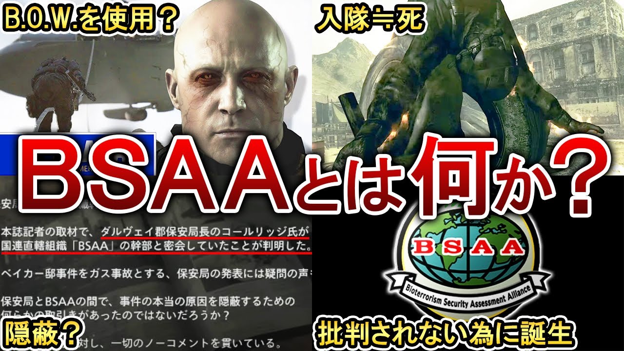 【闇落ち？】BSAAとは何なのかをゆっくり解説！ - YouTube