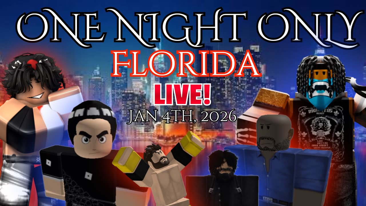 LIVE! One Night Only: ROBLOX BOXING, Florida January 4th, 2026. - YouTube