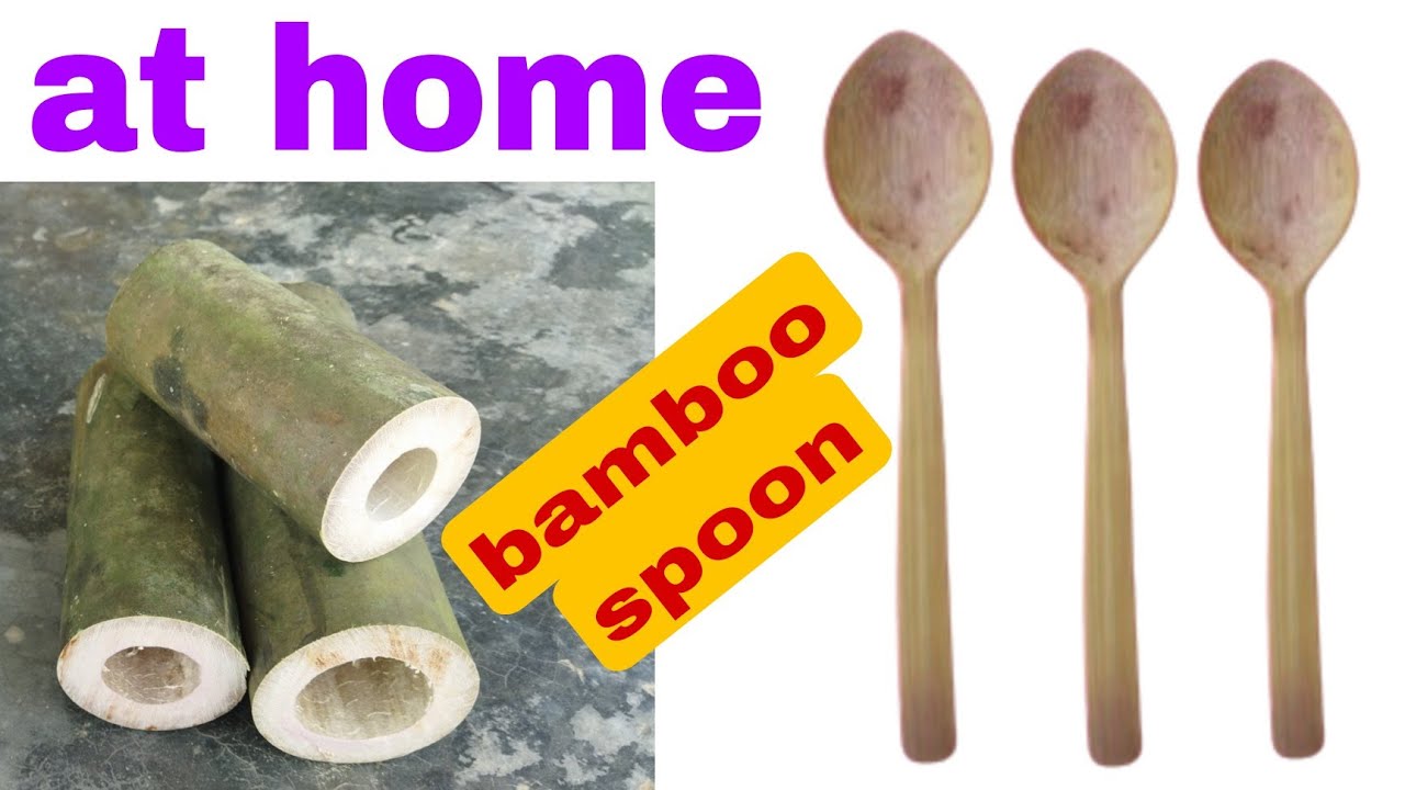 Bamboo spoon making process || home made spoon #bamboospoon - YouTube