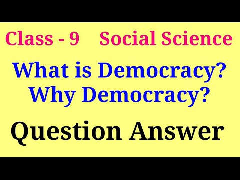 what is democracy why democracy question answer | class 9 civics ...
