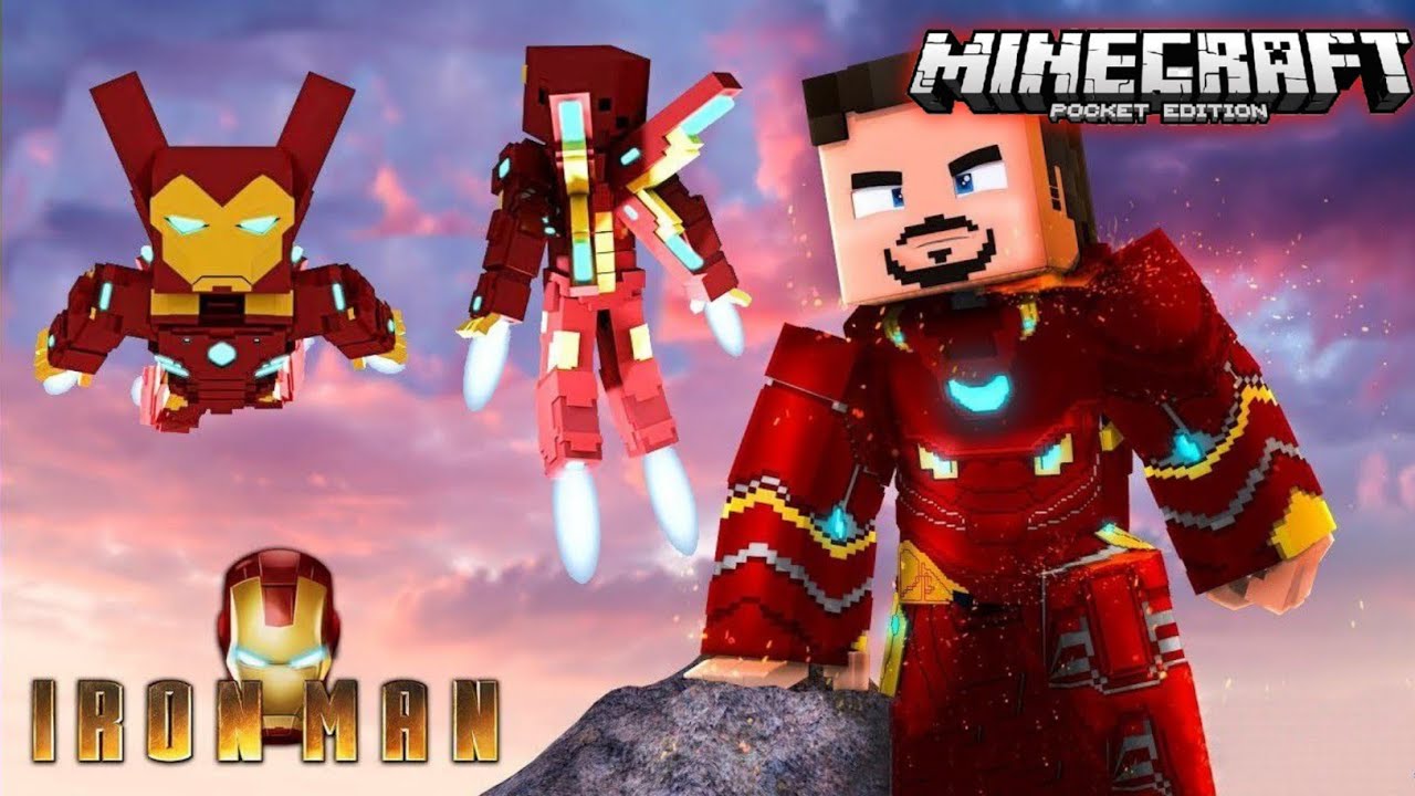 Iron man Addon for Mcpe mod | Iron man mod for Minecraft bedrock ...
