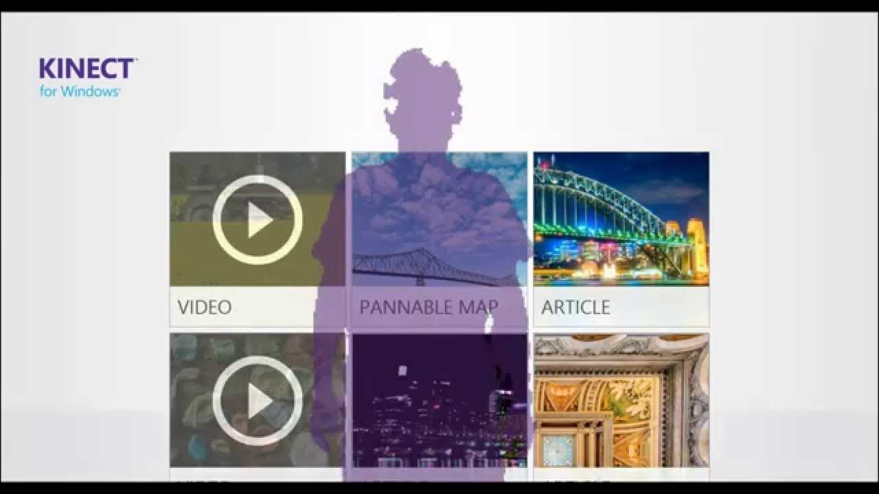 Kinectのサンプルです（Interaction Gallery-WPF） - YouTube