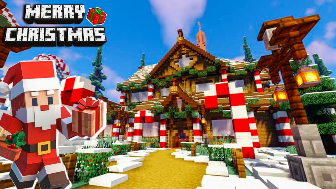 Building a Christmas House In Minecraft 🔥 ! Minecraft Survival - YouTube