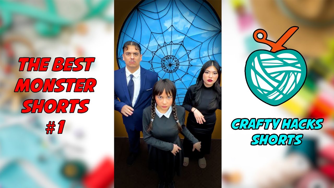 BEST MONSTER PRANK #1 BY CRAFTY HACKS SHORTS #shorts - YouTube