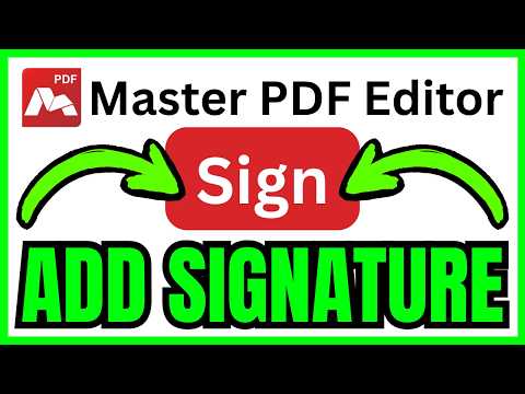 How To ADD SIGNATURE In Master PDF Editor (QUICK & EASY) 2026